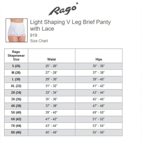 Rago | Intimates & Sleepwear | Nwt Rago 99 Panty Brief Light Shaping ...